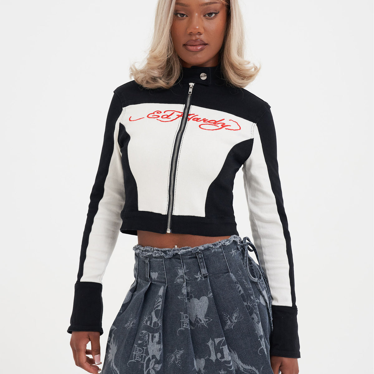 Womens Ed Hardy Fitted Jacket - Black – Ed Hardy Europe