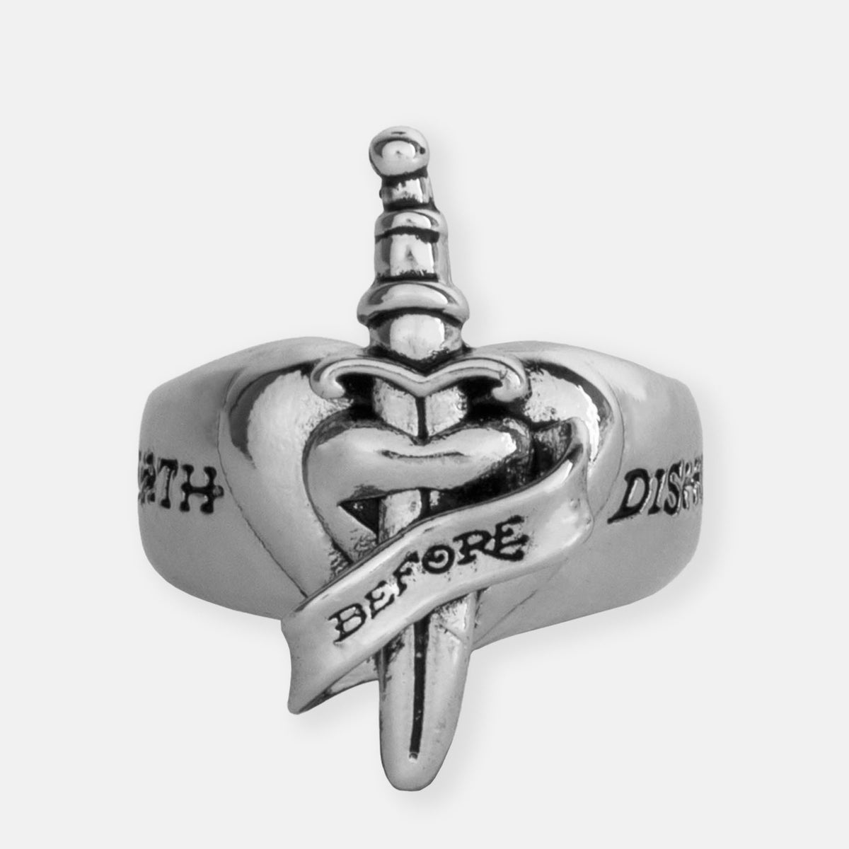 Ed Hardy Death Before Dishonor Dagger Signet Ring - Silver – Ed Hardy ...