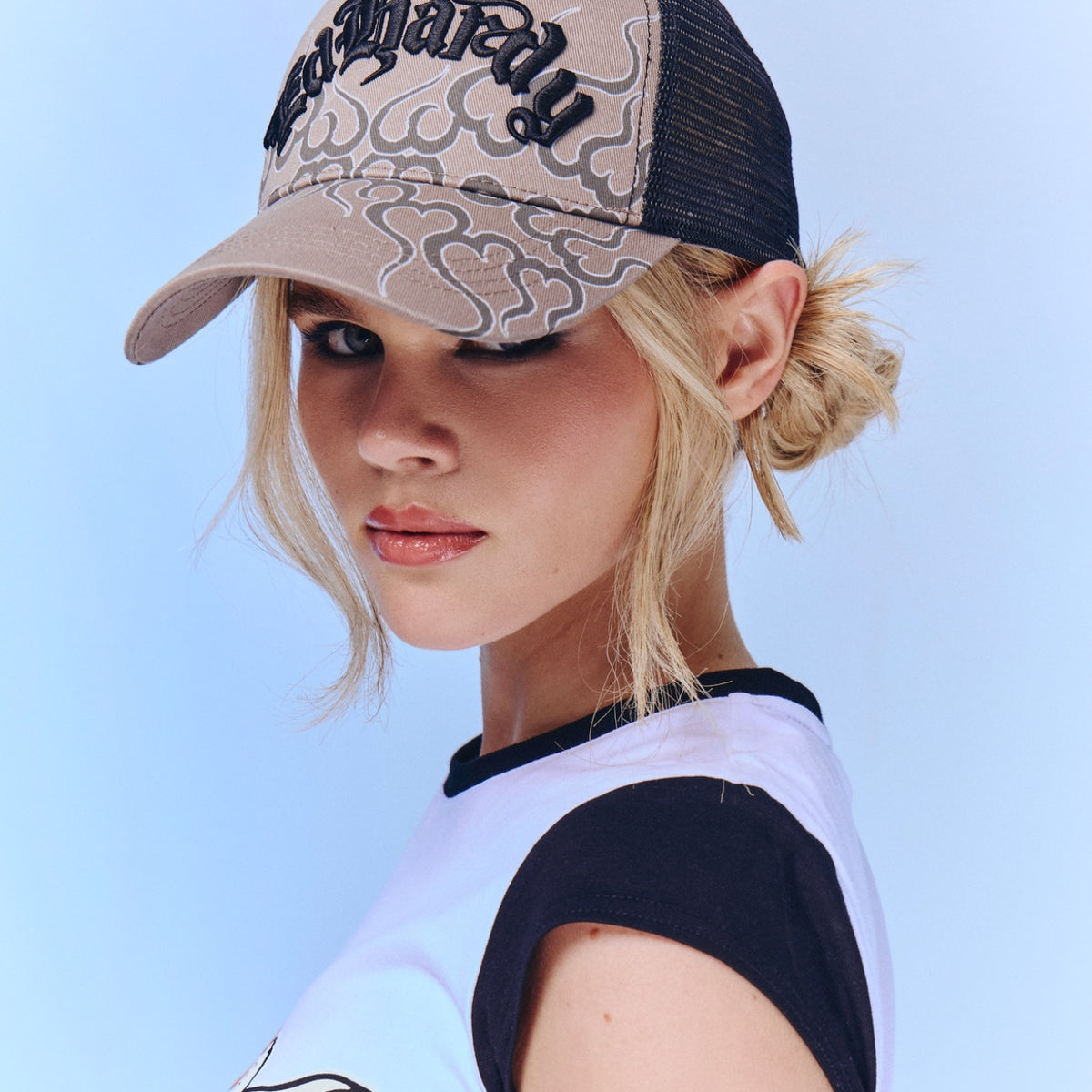 Unisex Flaming Ed Hardy 5 Panel Trucker Cap - Grey – Ed Hardy Europe