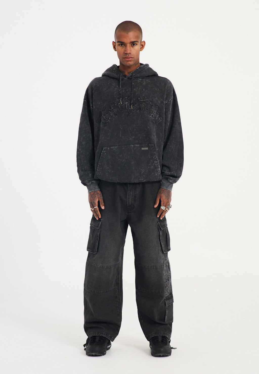 Mens Drag Cargo Denim Trousers Jeans - Black – Ed Hardy Europe