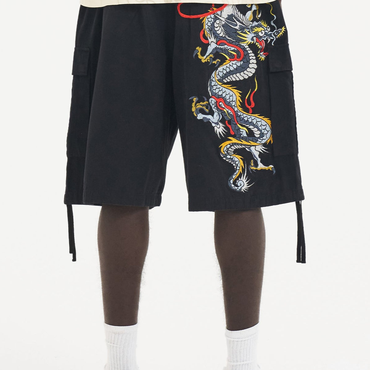 Mens Dragon Crawl Woven Cargo Shorts - Black – Ed Hardy Europe