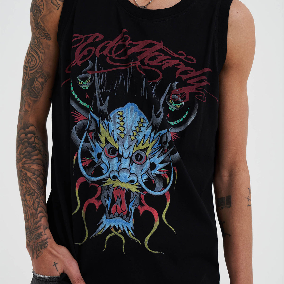 Mens Medusa Drag Relaxed Vest - Black – Ed Hardy Europe
