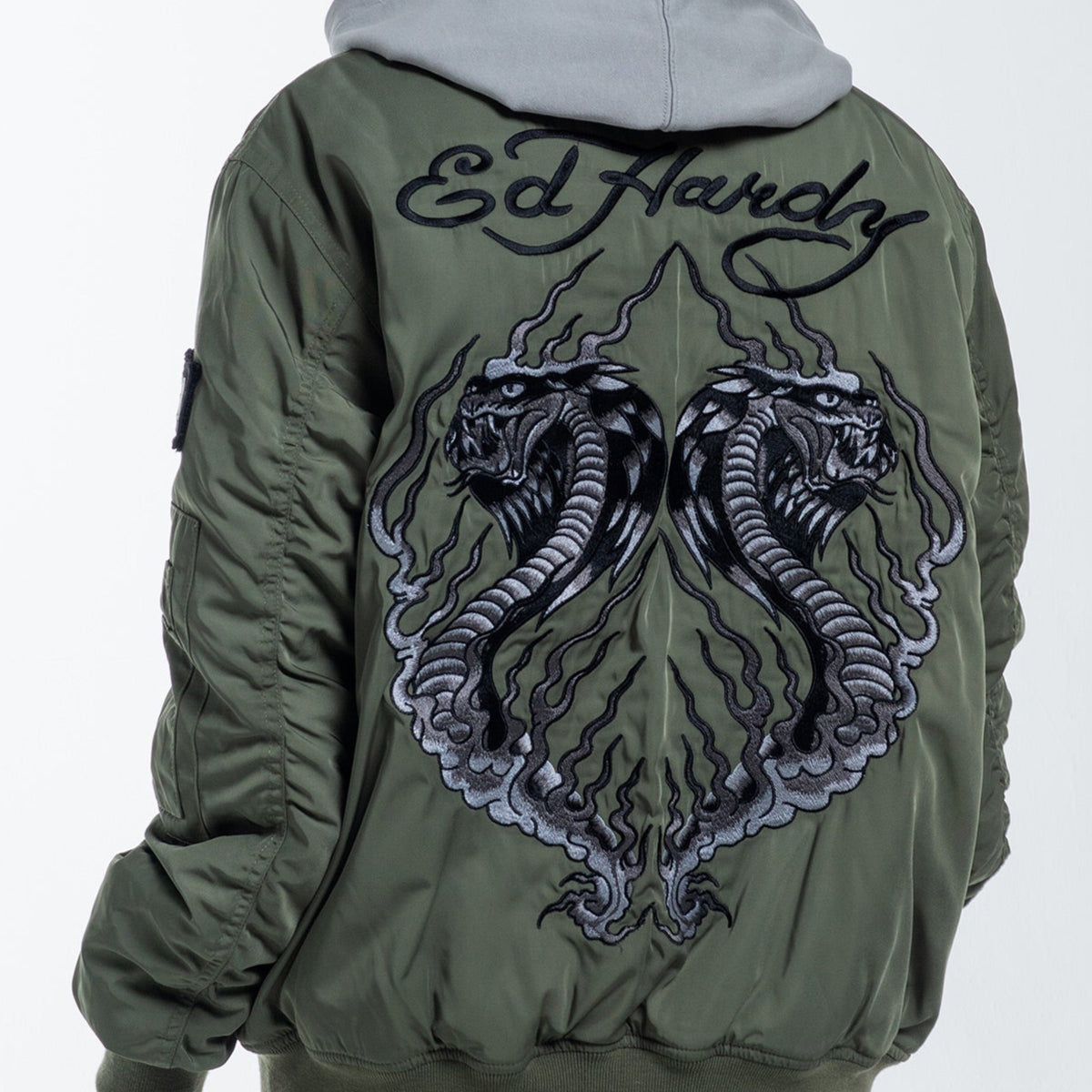 Tonal Double Venom Ma1 Bomberjacke für Damen – Khaki – Ed Hardy Europe