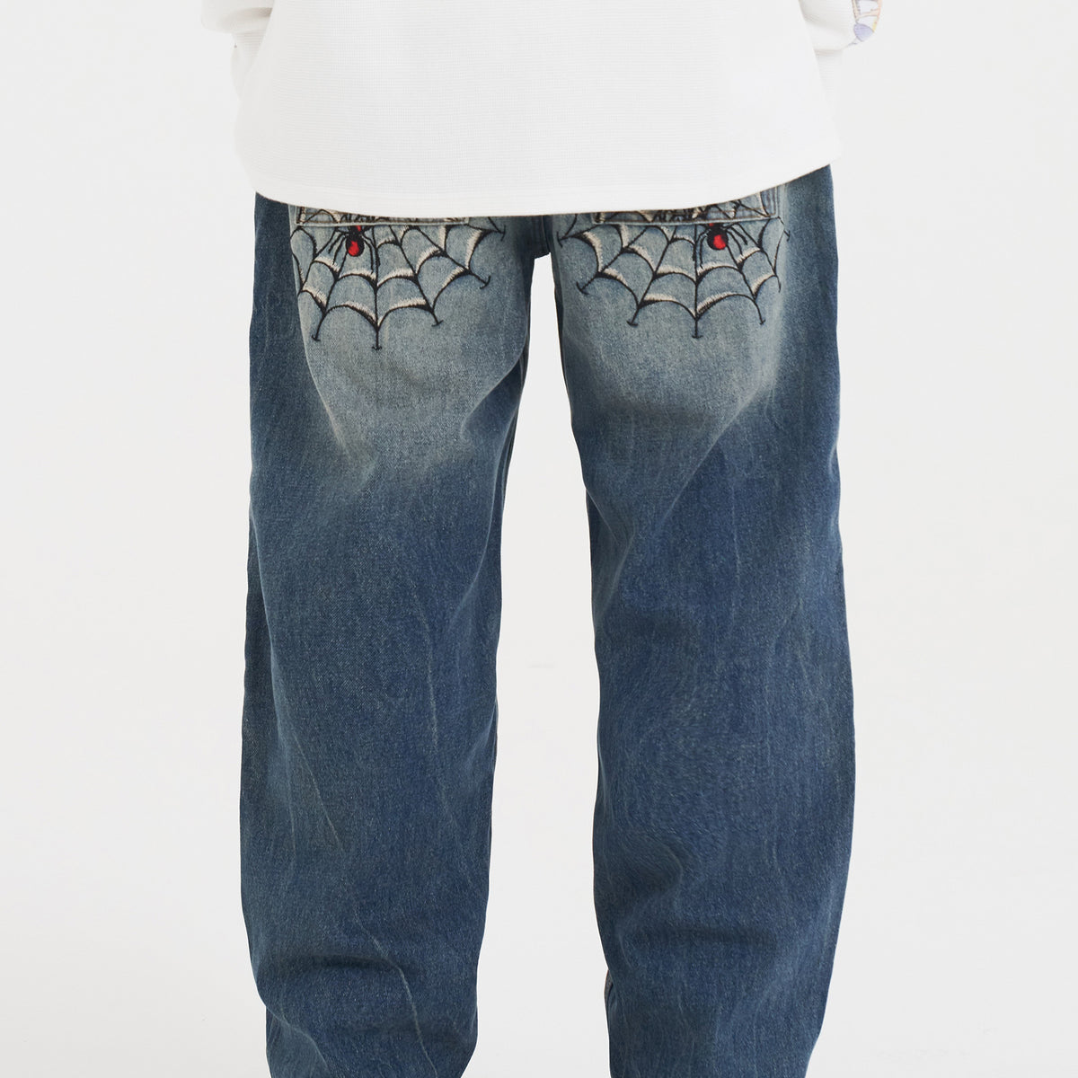 Mens Black Widow Relaxed Jeans - Dark Blue – Ed Hardy Europe
