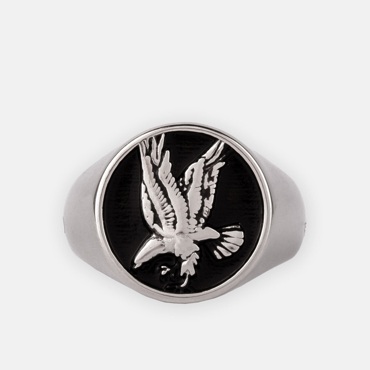 Stainless Steel Eagle Signet Ring - Silver – Ed Hardy Europe